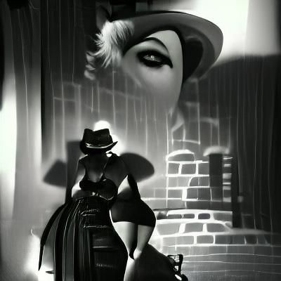 Film noir dame - AI Generated Artwork - NightCafe Creator