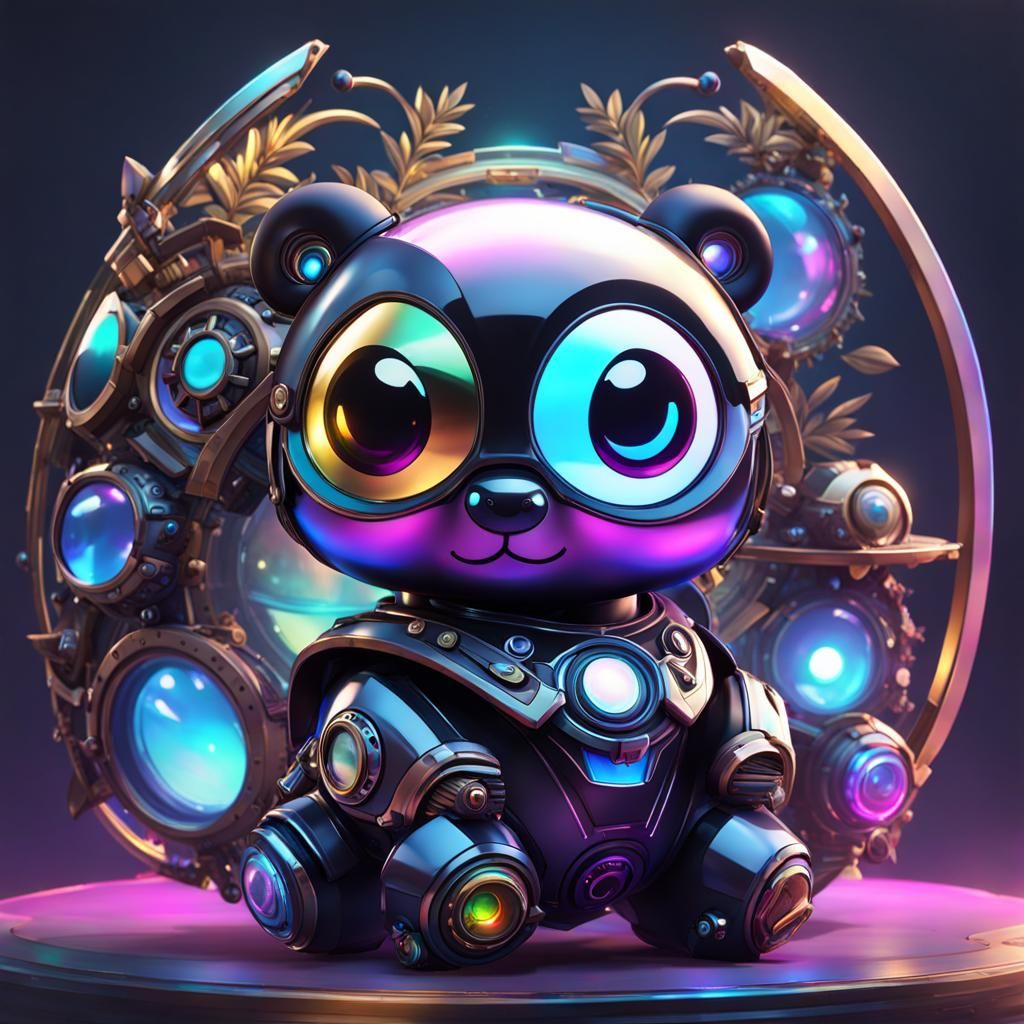 'Panda-bot' 5/10 ~ OG by me - AI Generated Artwork - NightCafe Creator