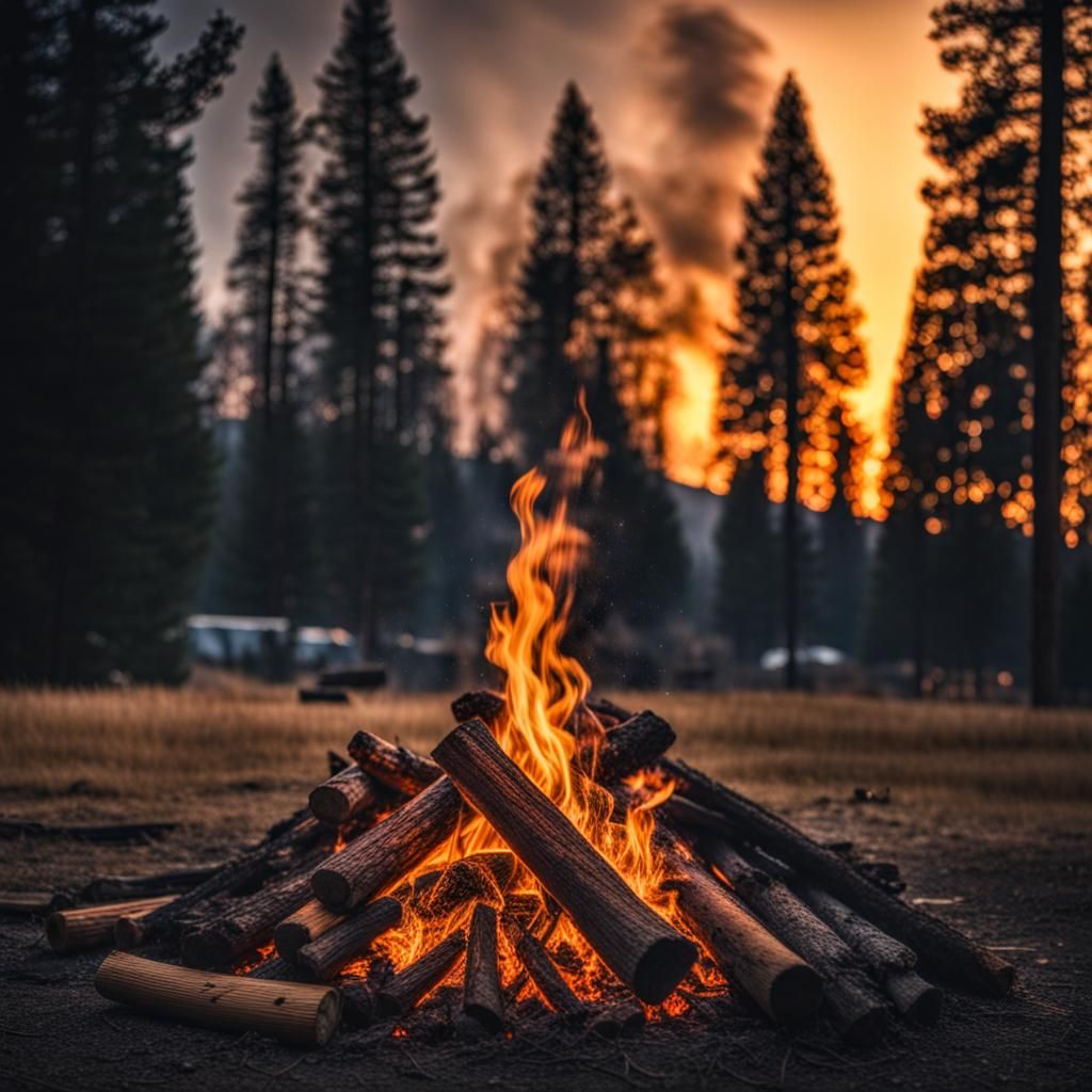 camp fire - AI Generated Artwork - NightCafe Creator