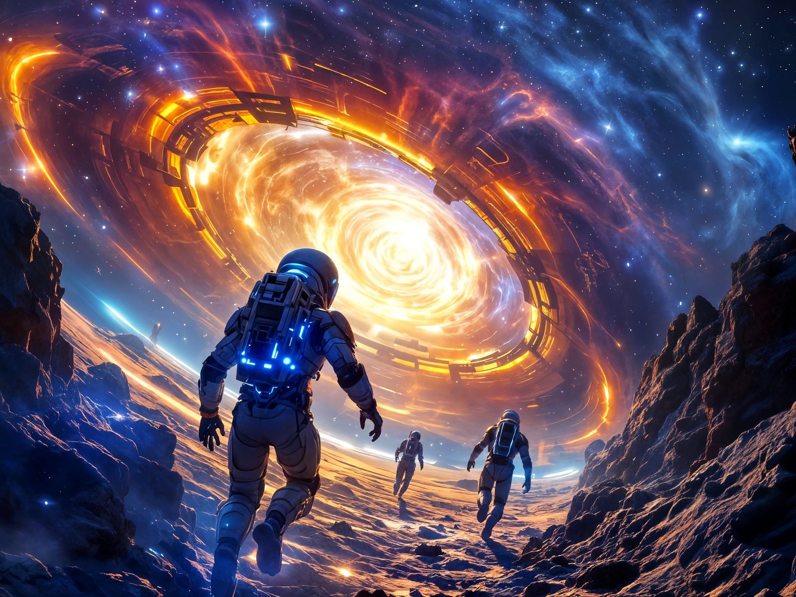 Quantum Stargate - Epic Science Fiction Scene in Photorealis...