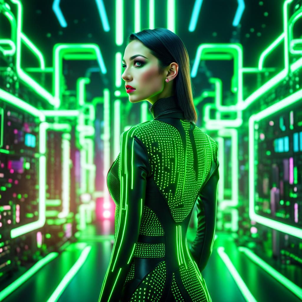 matrix lady 5 - AI Generated Artwork - NightCafe Creator