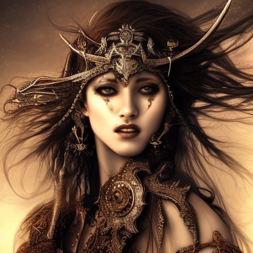 female moon warrior, beautiful, masterpiece, Royo - AI Generated ...