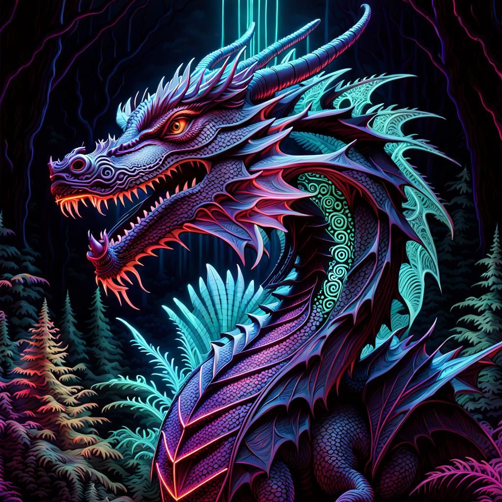 Wireframe dragon. - AI Generated Artwork - NightCafe Creator