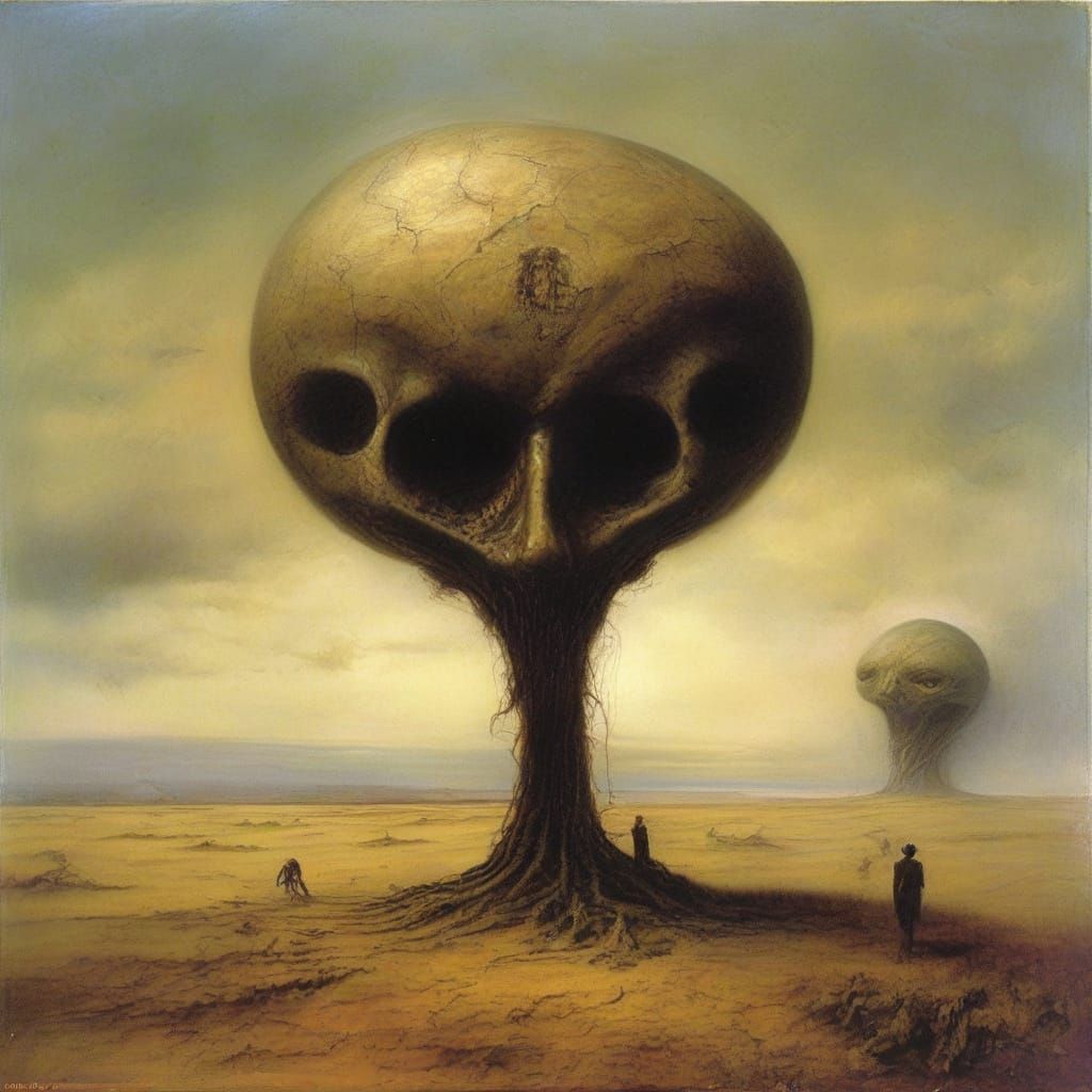 Surrealist Masterpiece of a Mysterious Alien - AI Art