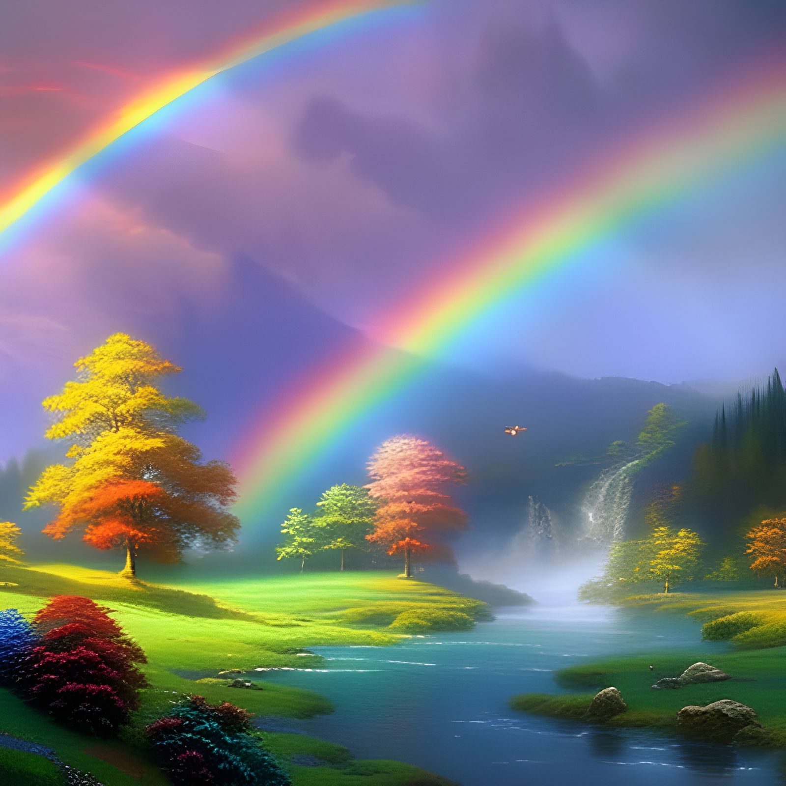 Double Rainbow - AI Generated Artwork - NightCafe Creator