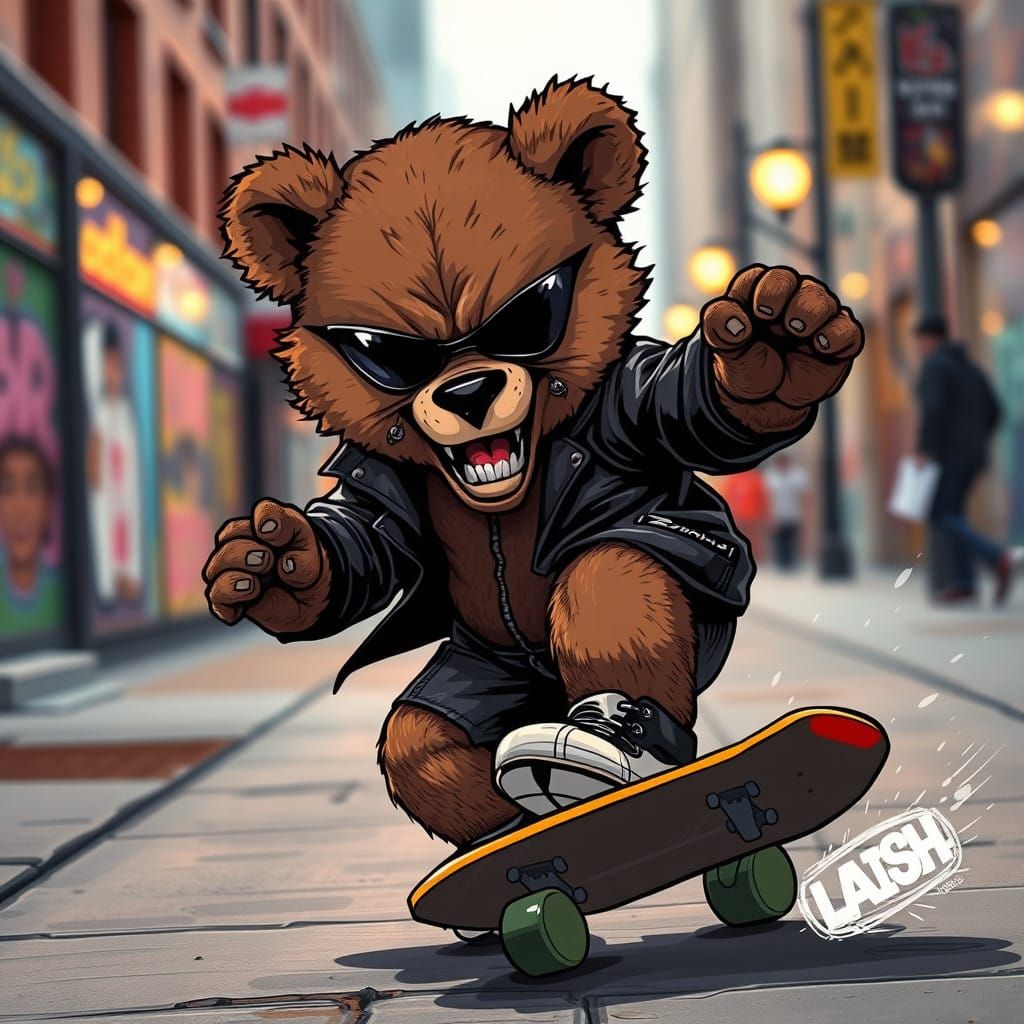 Punk Teddy Bear - Rampage Punk Teddy Bear