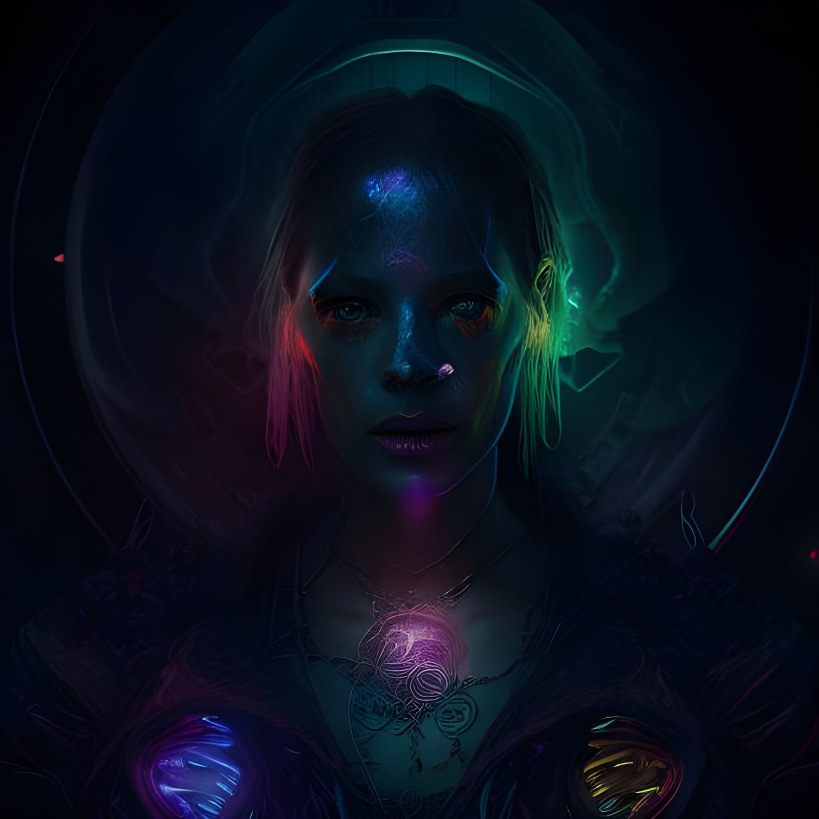 Absorbing darkness sinister by Greg Rutkowski 8k resolution holographic astral cosmic ...