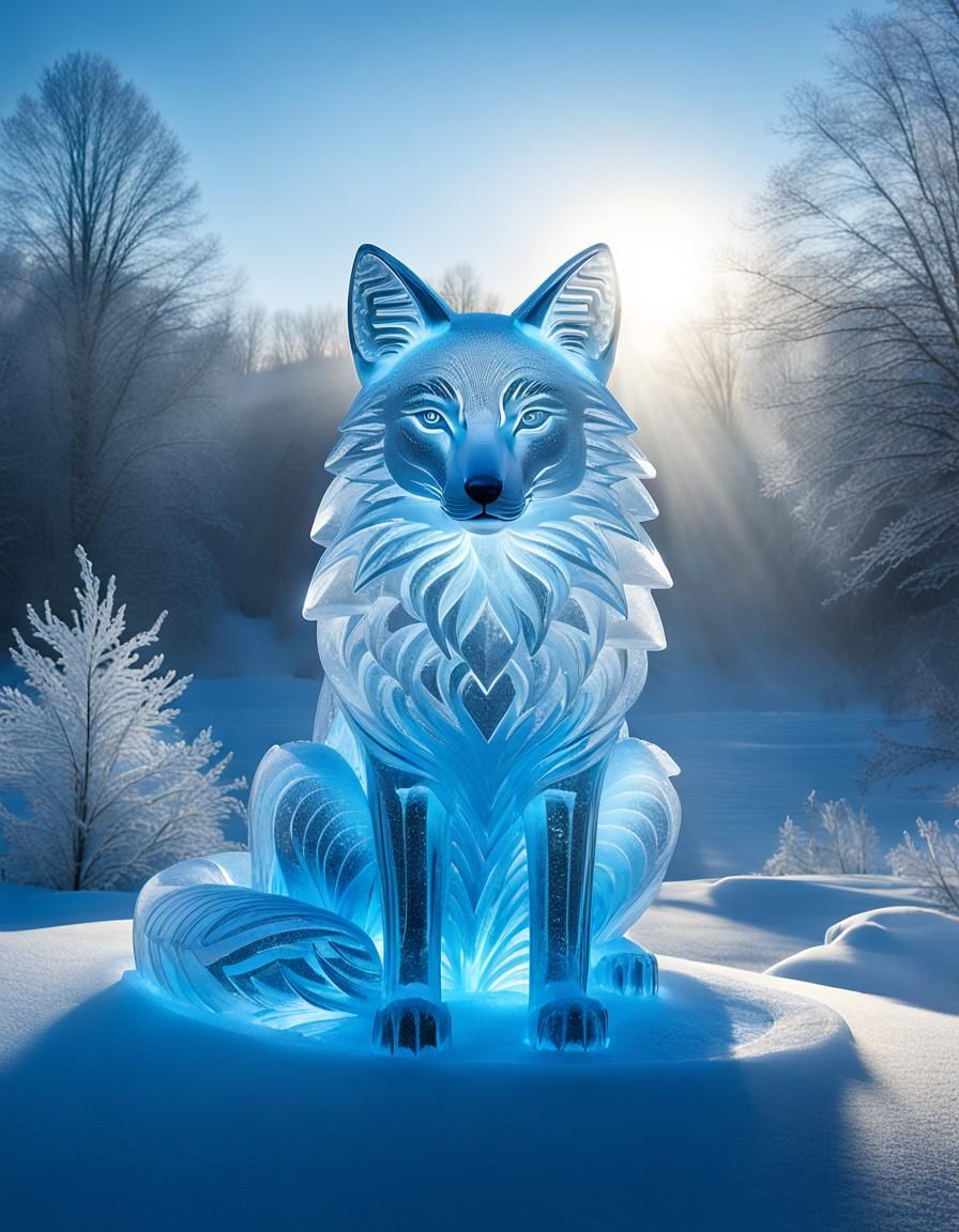 Ice fox II - AI Generated Artwork - NightCafe Creator