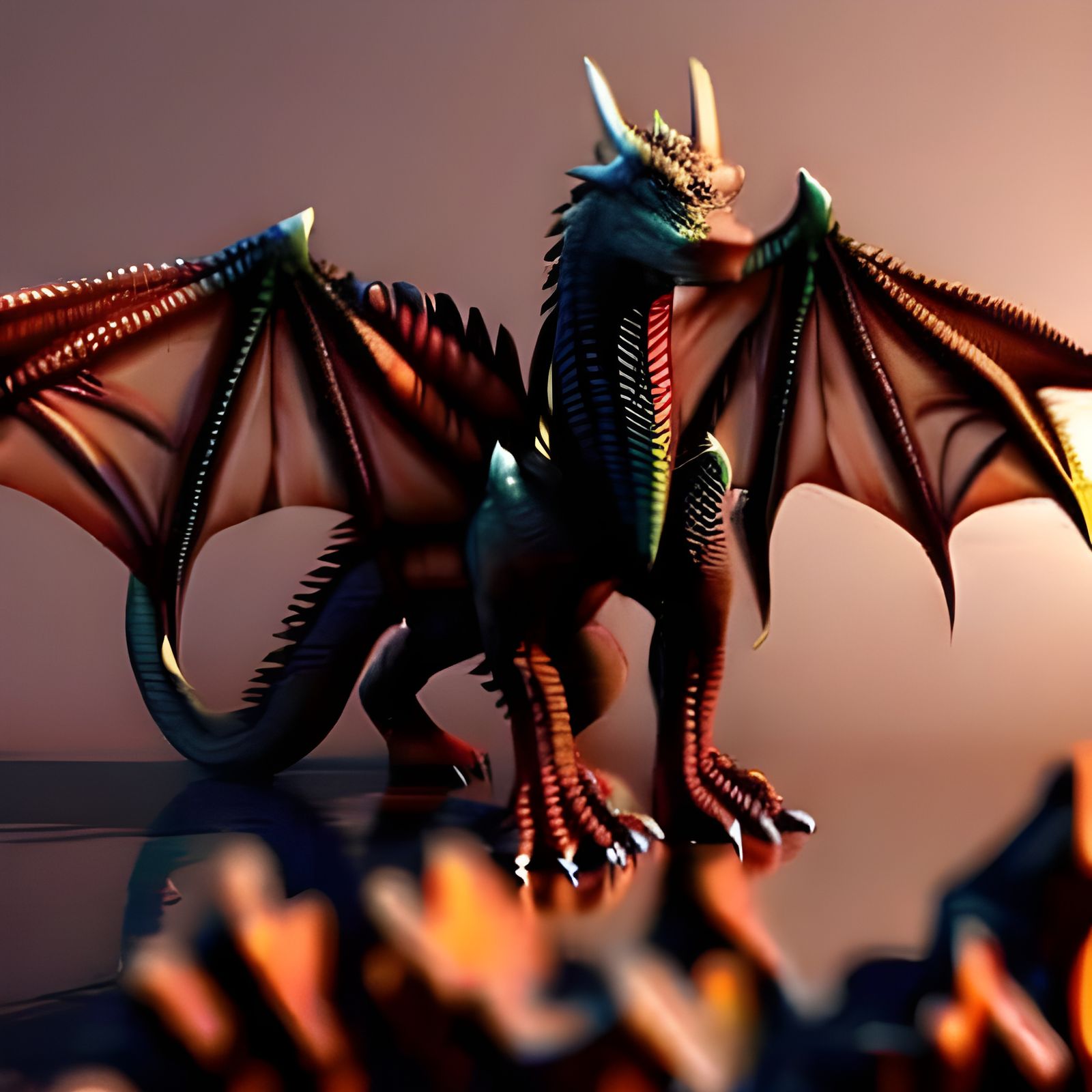 3D dragon figurine - AI Generated Artwork - NightCafe Creator