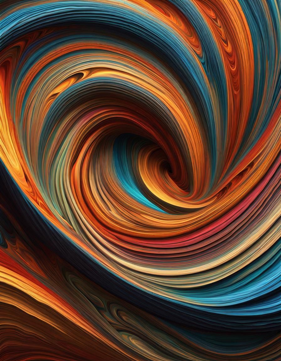 Impasto vector fractal, wave function, Zentangle, 3d shading, Museum ...