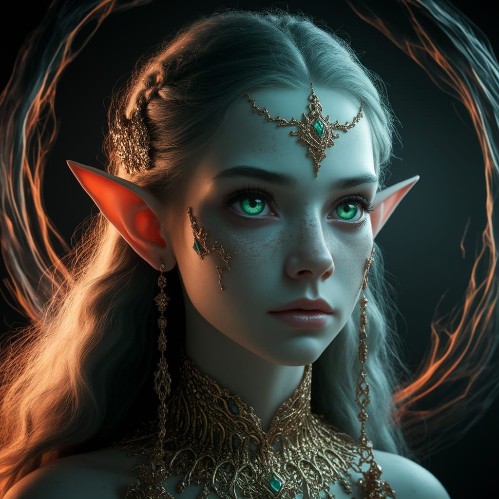 noble elven teen - Ethereal Elven Teenage Goddess
