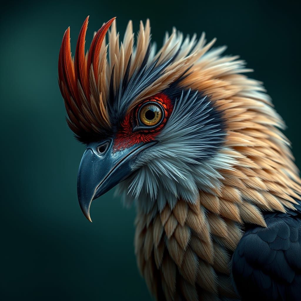 Majestic Lew Chew Bird Profile Portrait in Hyper-R... - AI Art