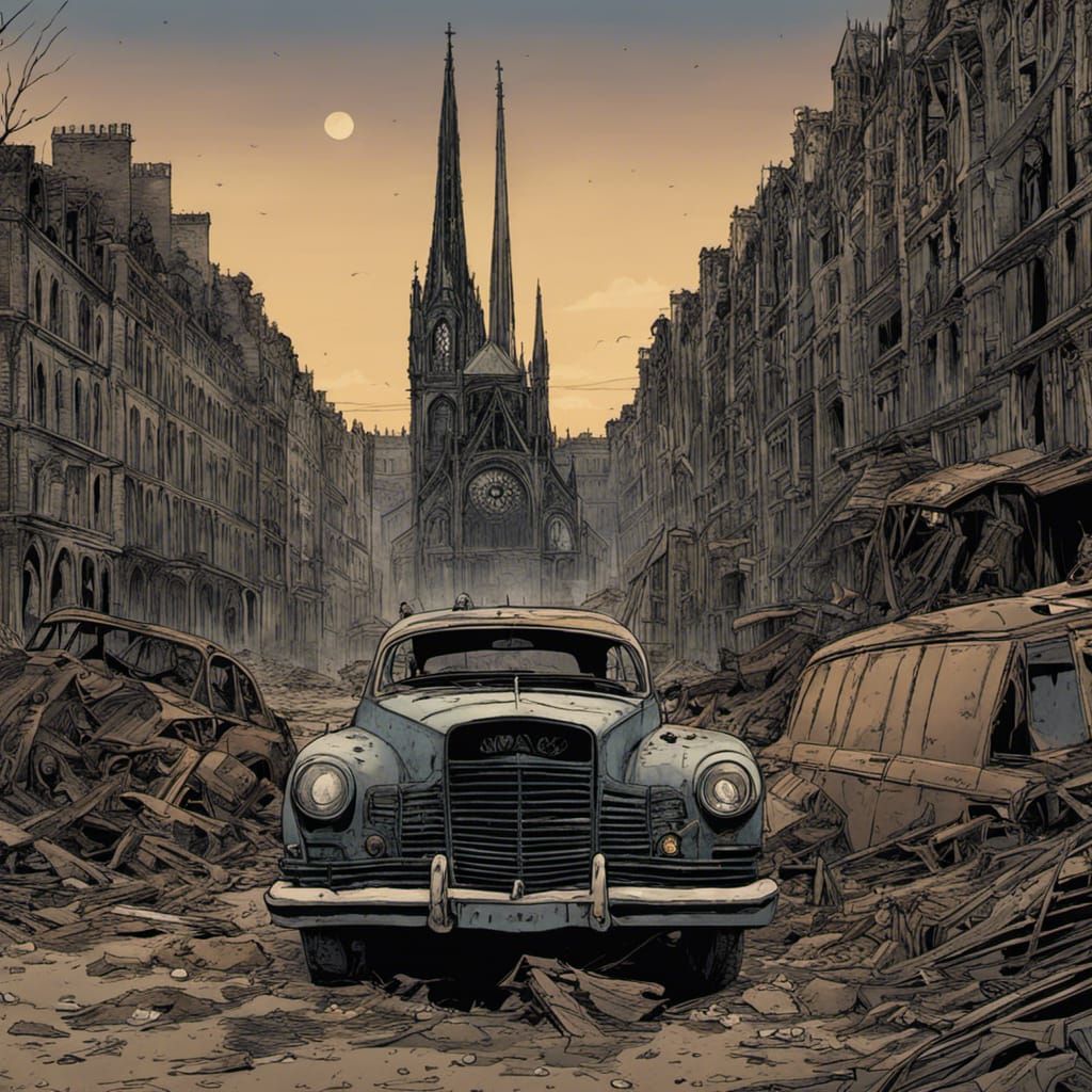 Dystopian Landscape - AI Generated Artwork - NightCafe Creator