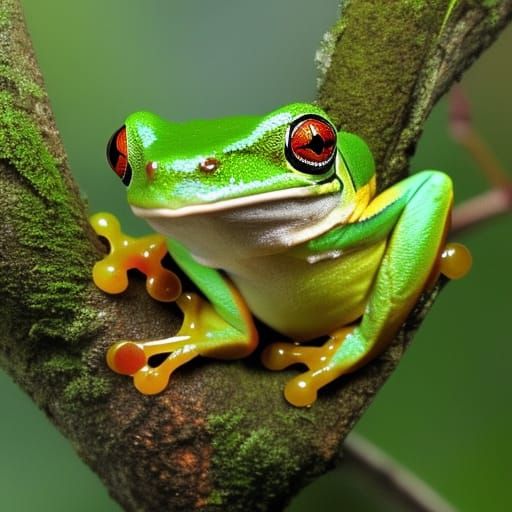Tree frog - AI Generated Artwork - NightCafe Creator