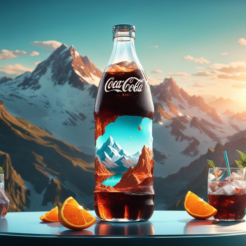 a bottle of cold coke - AI Generated Artwork - NightCafe Creator
