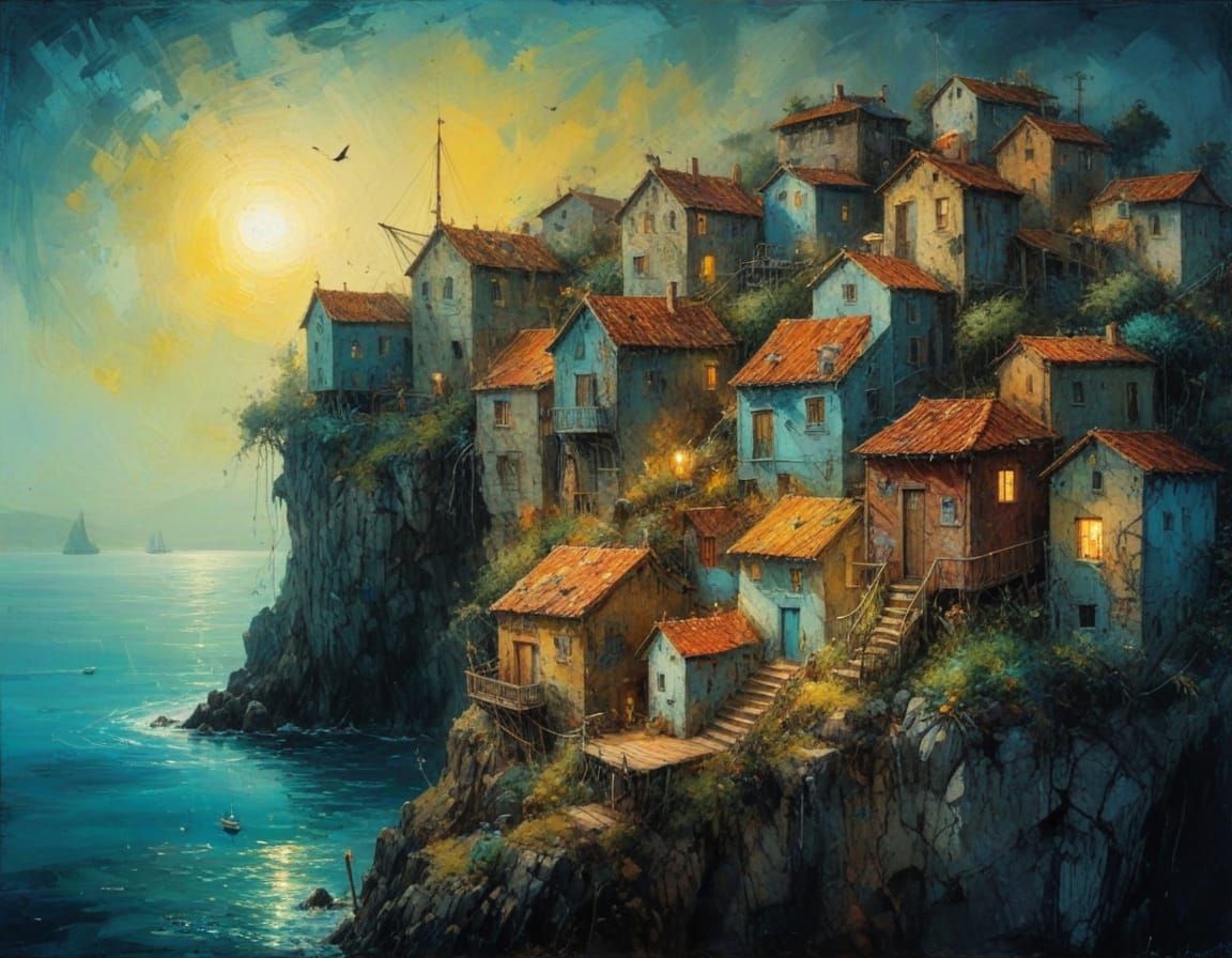 From my village on the cliff, the view is breathtaking