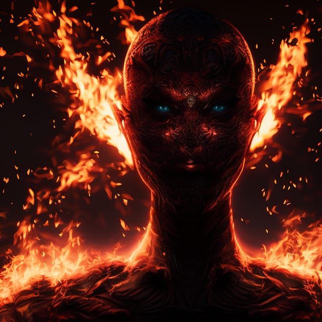 Fire Zombie General - AI Generated Artwork - NightCafe Creator