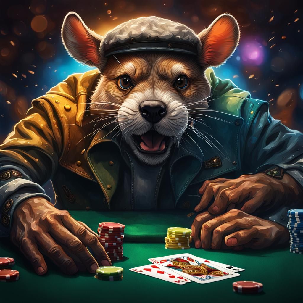 Mouse playing poker - AI Generated Artwork - NightCafe Creator
