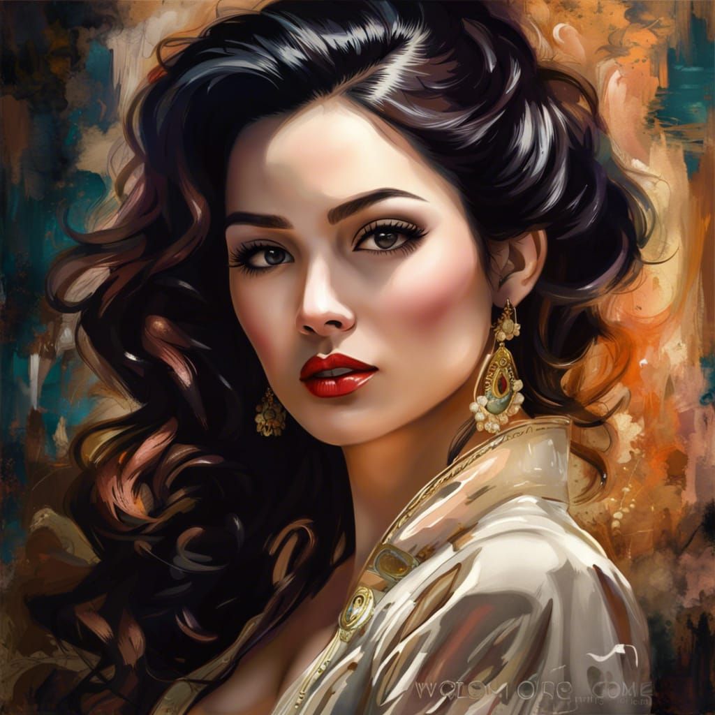Vintage_Vibes_as_a_face_portrait::"Anime_Lady_Pin_up_is_an_beautifull ...
