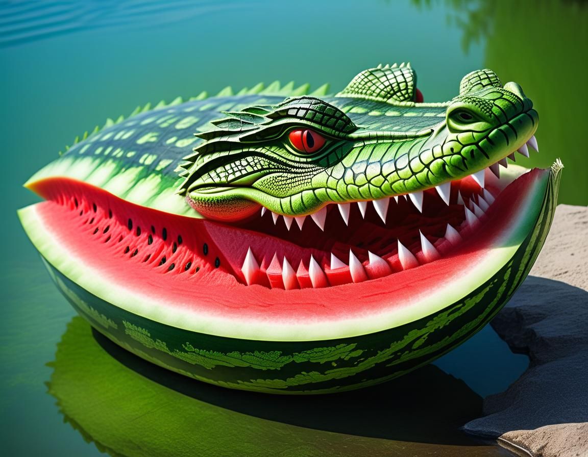 Crocodile Watermelon Extreme - AI Generated Artwork - NightCafe Creator