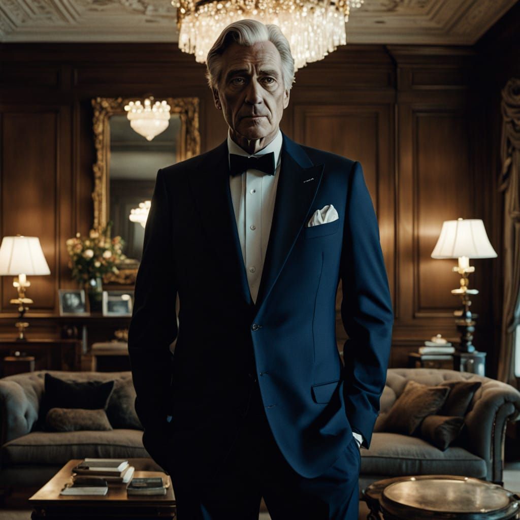 Dashing Gentleman in Elegant Mansion Setting - AI Art