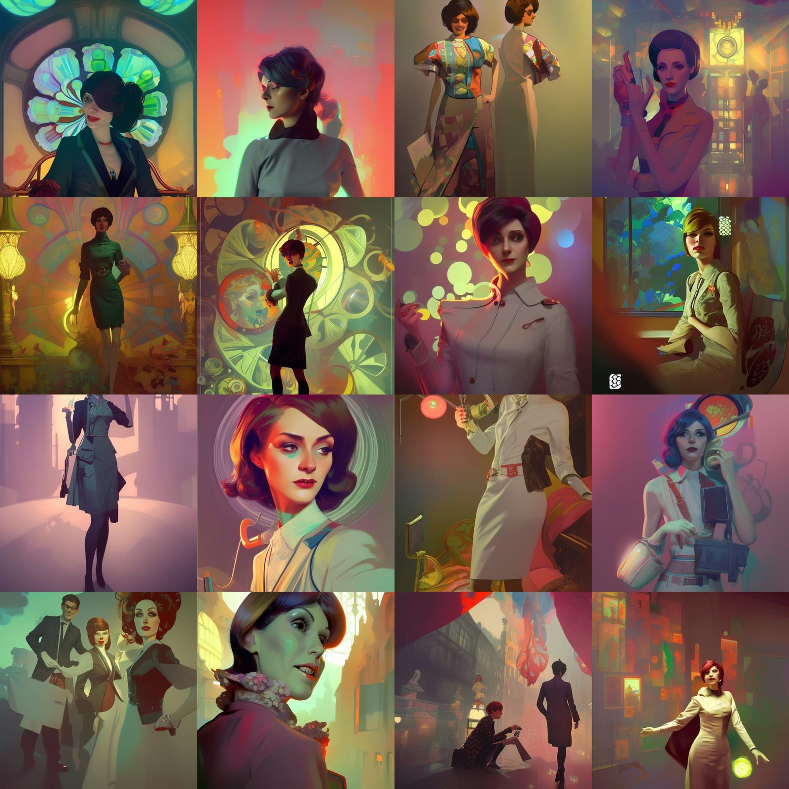 We Happy Few: Sally Boyle in Groovy 1960s Style - AI Art