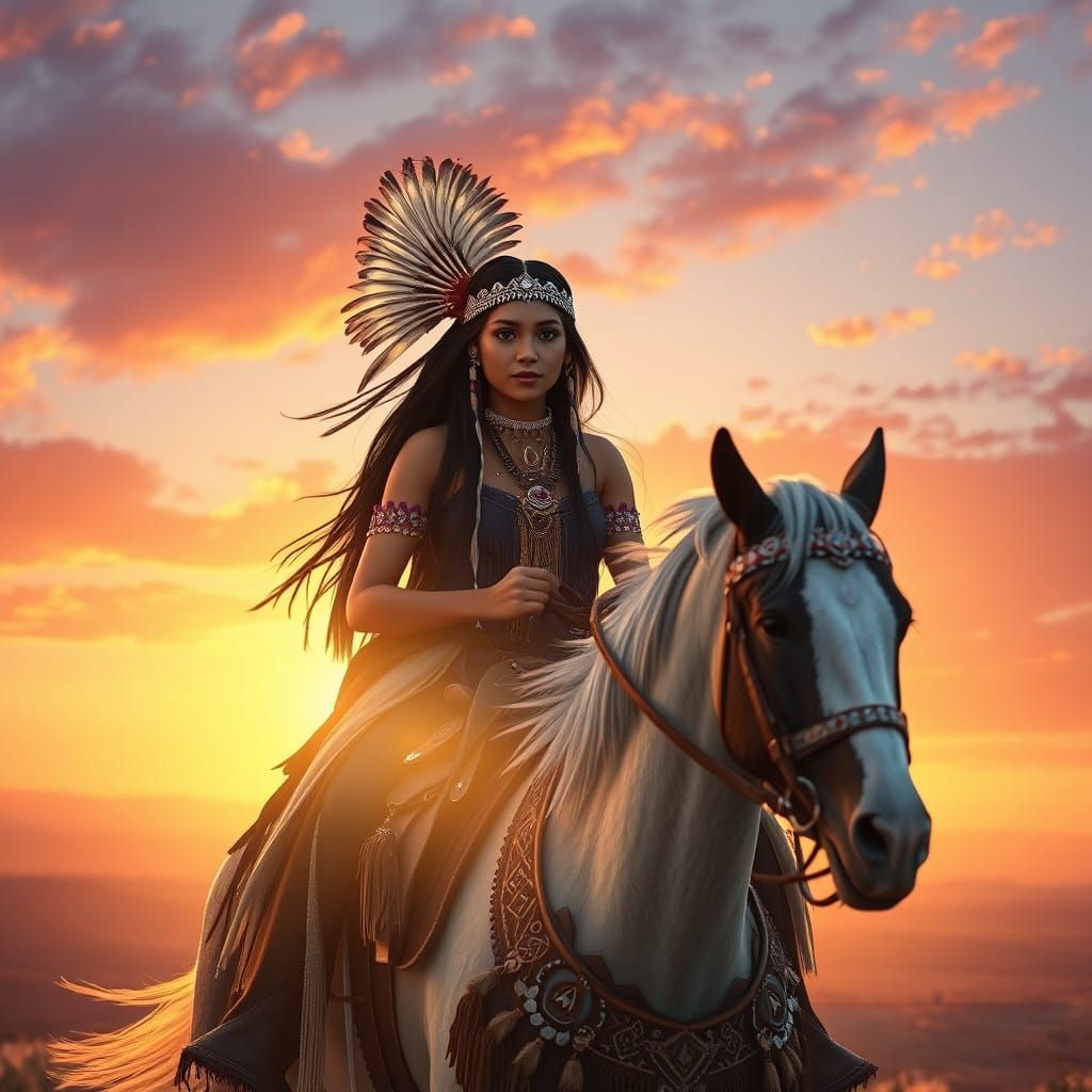 Riding into the Sunset - Regal Princess Rides into a Vibrant...