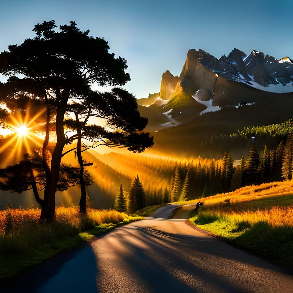 Sunrise shadows - AI Generated Artwork - NightCafe Creator