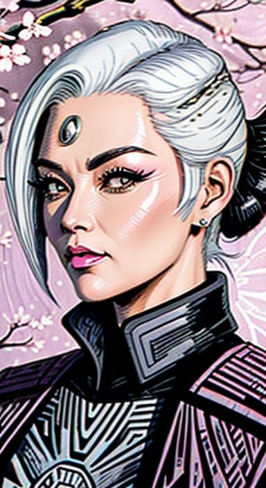 Cyberpunk-Inspired Portrait of a Starfleet Officer... - AI Art