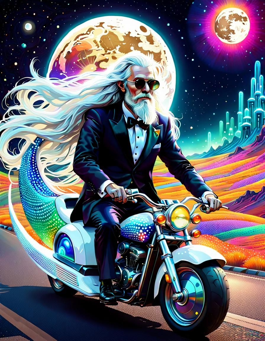 Cool Rider 😎🤍 - AI Generated Artwork - NightCafe Creator