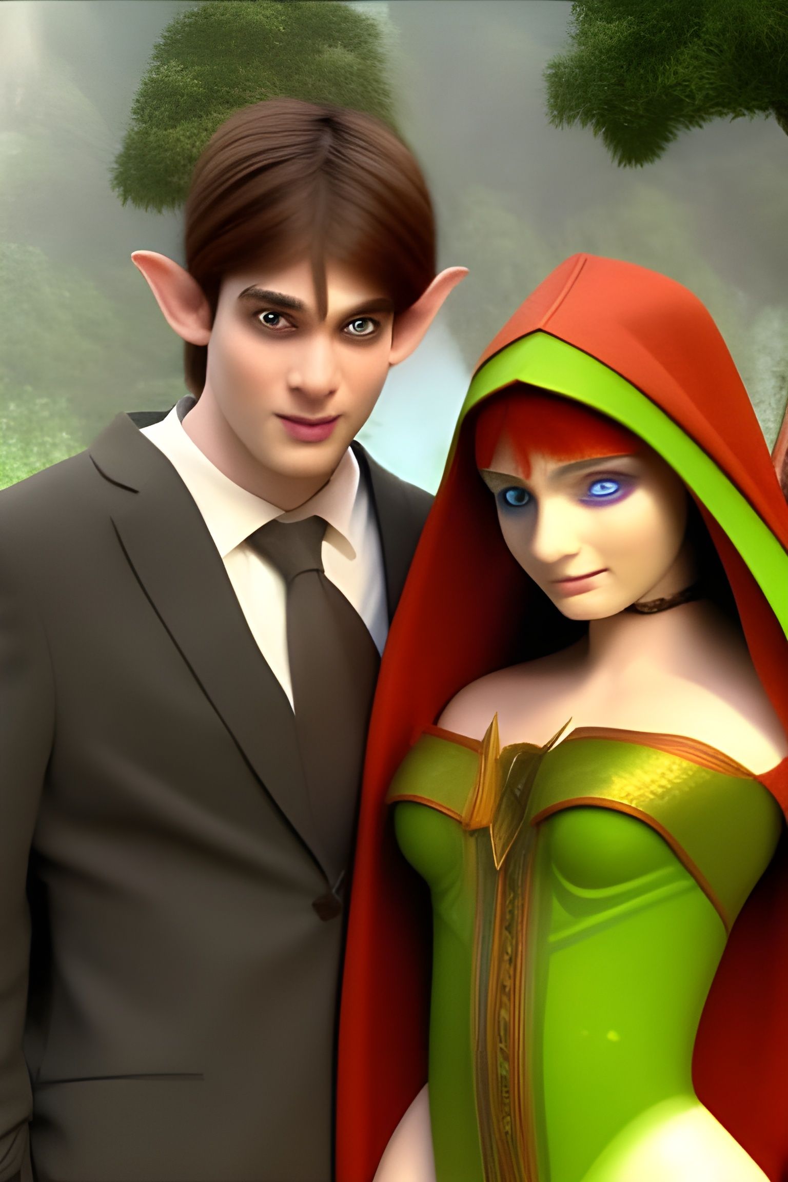 Mr. and Mrs. Elf-sson - AI Generated Artwork - NightCafe Creator
