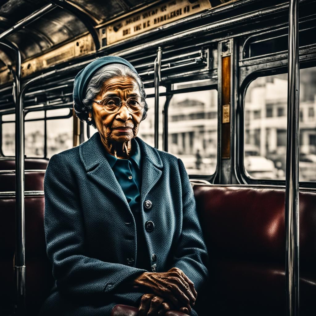 Rosa Parks on the bus - AI Generated Artwork - NightCafe Creator