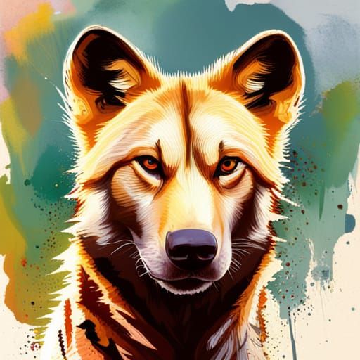 Africa's wild dogs, also known as spotted wolves. - AI Generated ...