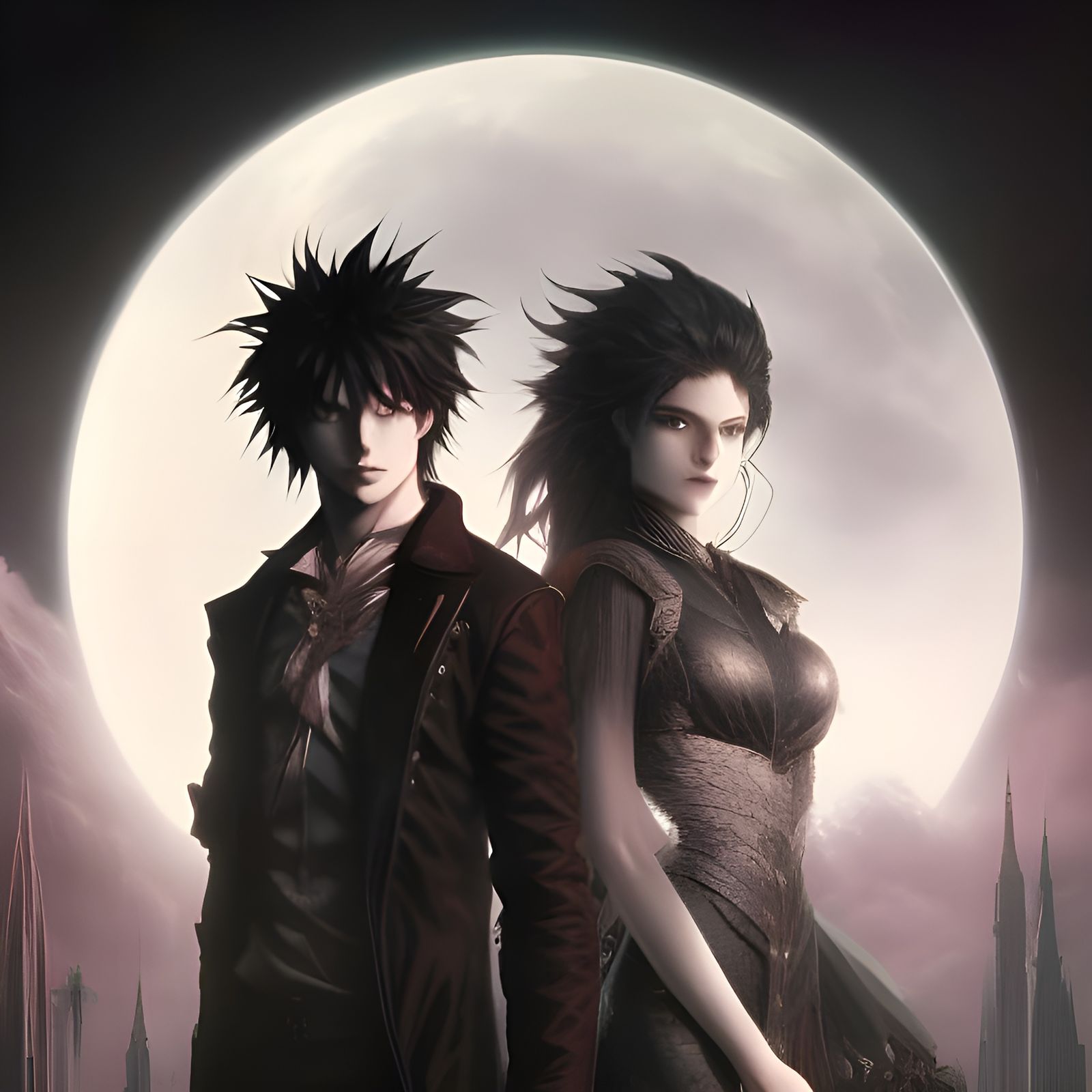 Young Vampires in Love 2 - AI Generated Artwork - NightCafe Creator