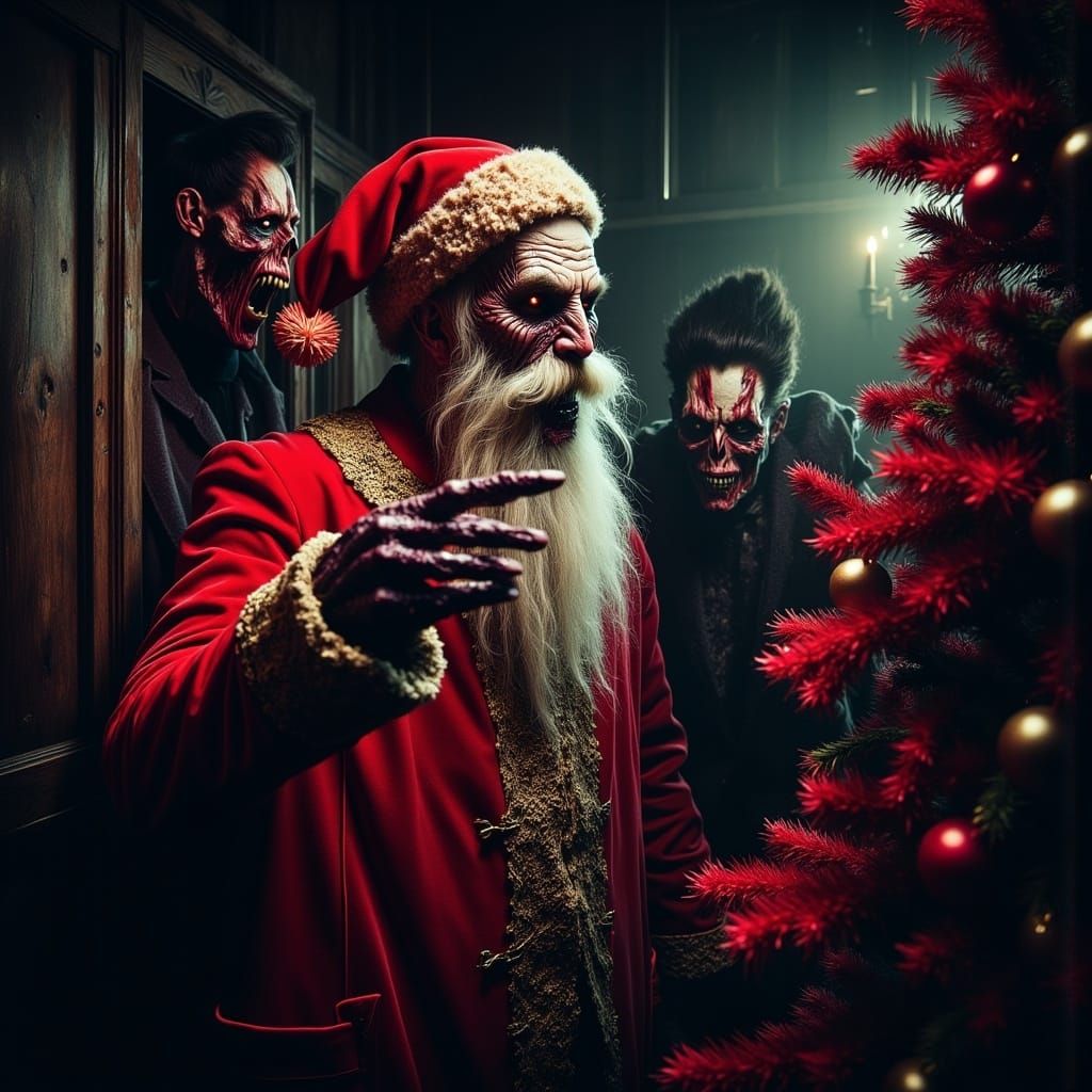 Twisted Christmas Scene in Dark, Hyperrealistic St... - AI Art