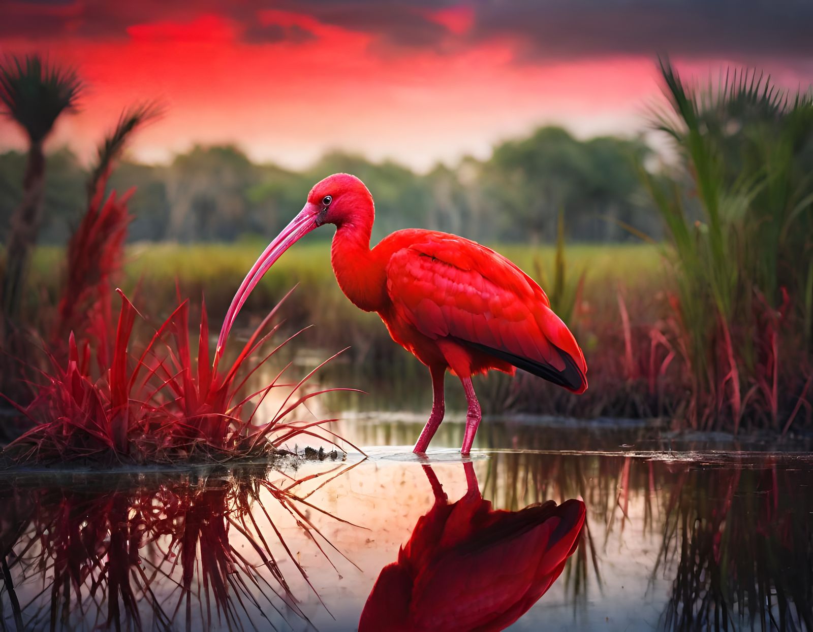 Scarlet Ibis - AI Generated Artwork - NightCafe Creator