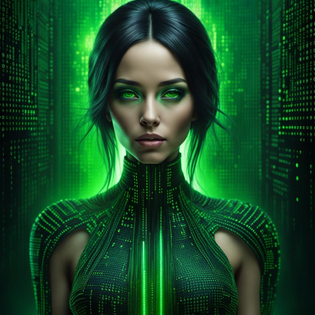 Binary Woman - AI Generated Artwork - NightCafe Creator
