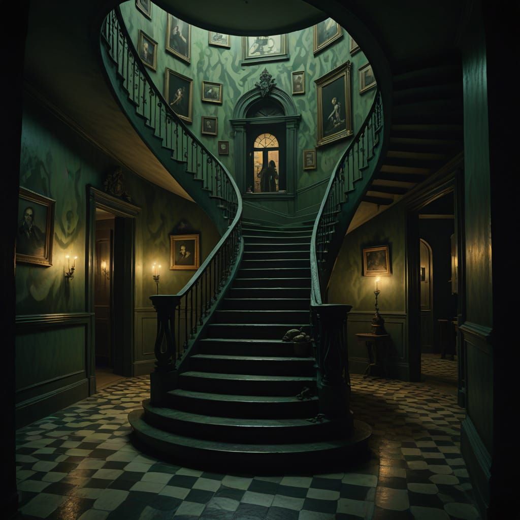 Surrealist Masterpiece of Infinite Descent - AI Art