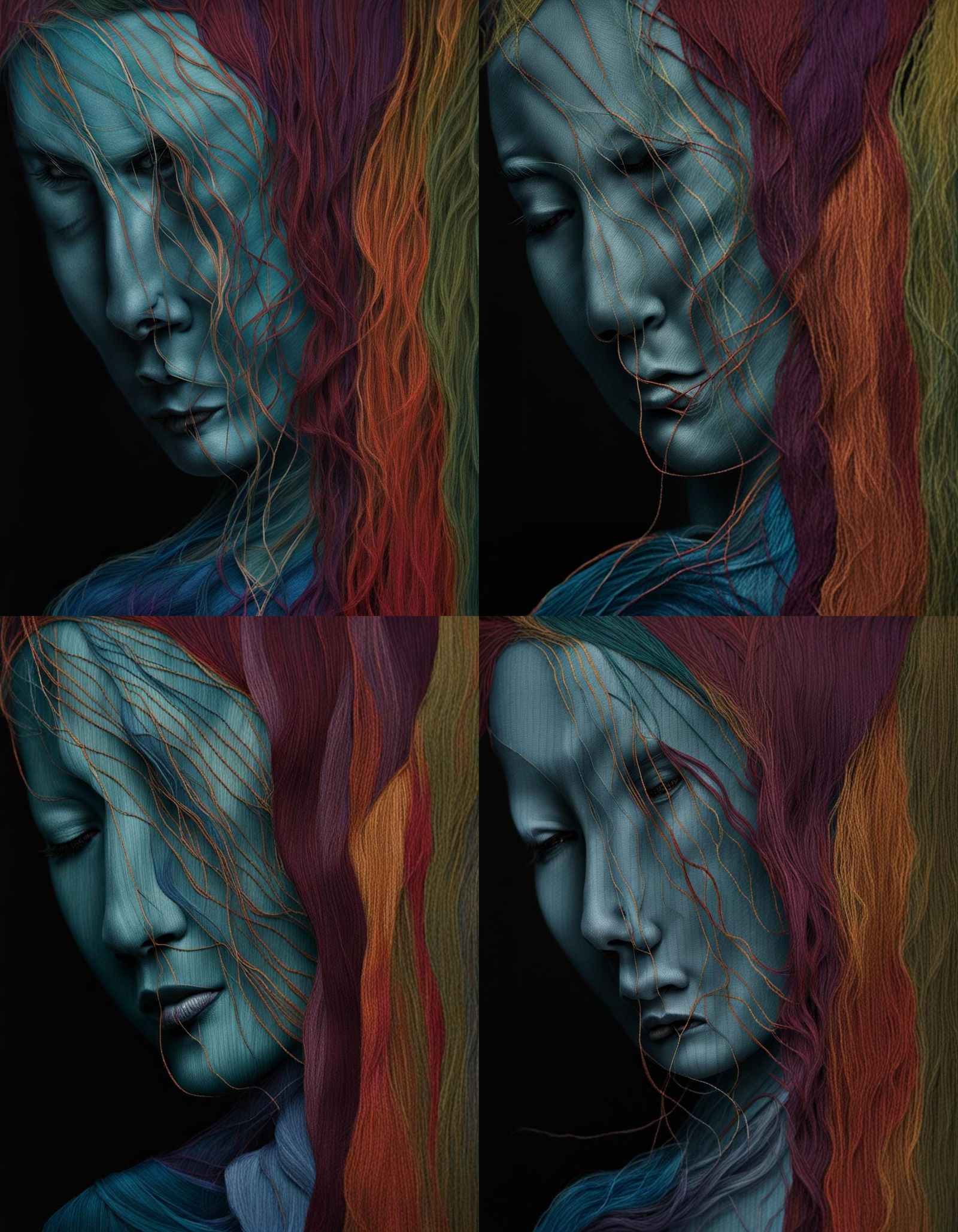 Weave an abstract portrait with Harmony Silk Threads, a medium that ...