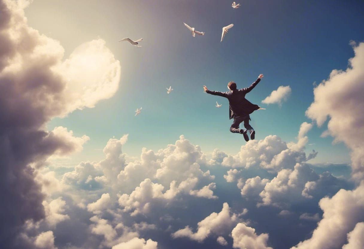 We're flying high, We're watching the world pass us by - AI Generated ...