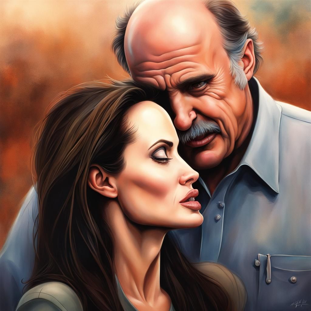 Angelina Jolie licking Dr. Phil at the ranch in the mist - AI Generated ...