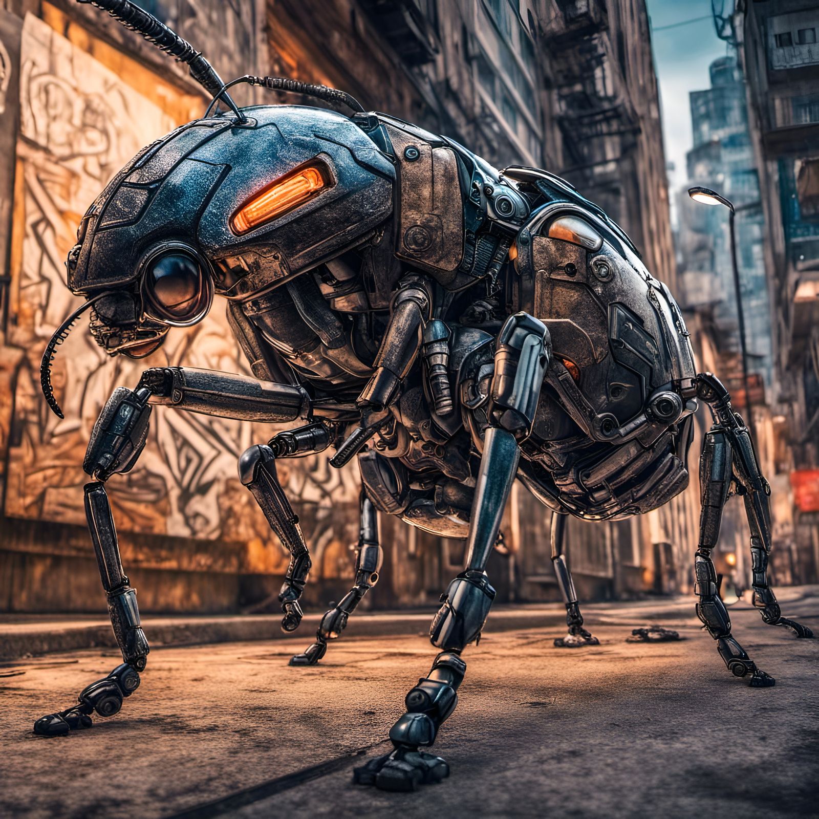 Robotic insect - AI Generated Artwork - NightCafe Creator
