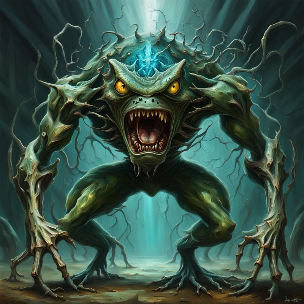 Scary frog - AI Generated Artwork - NightCafe Creator