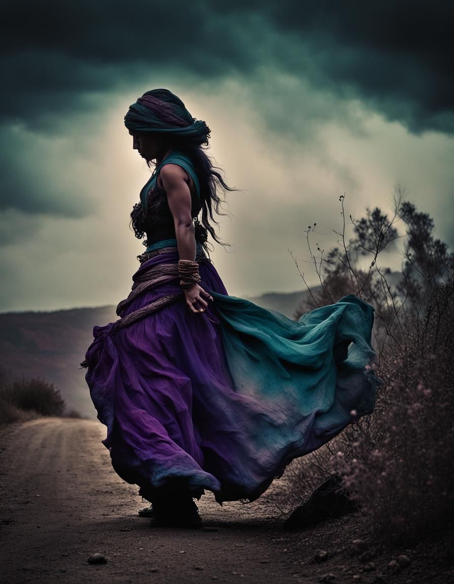 sillhouette of a gypsy woman,, Paparazzi Photography, Long Exposure ...