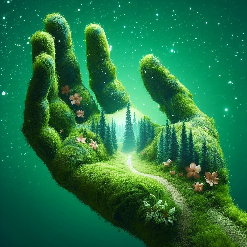 Hand of Nature - AI Generated Artwork - NightCafe Creator