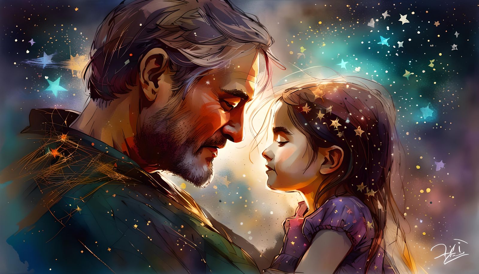 Célébrer la figure paternelle - AI Generated Artwork - NightCafe Creator