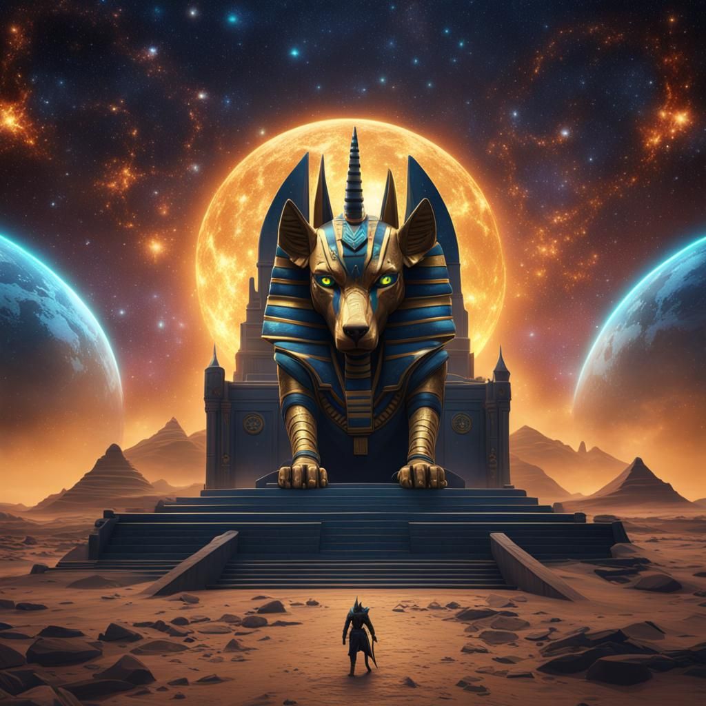 Cosmic Anubis - AI Generated Artwork - NightCafe Creator