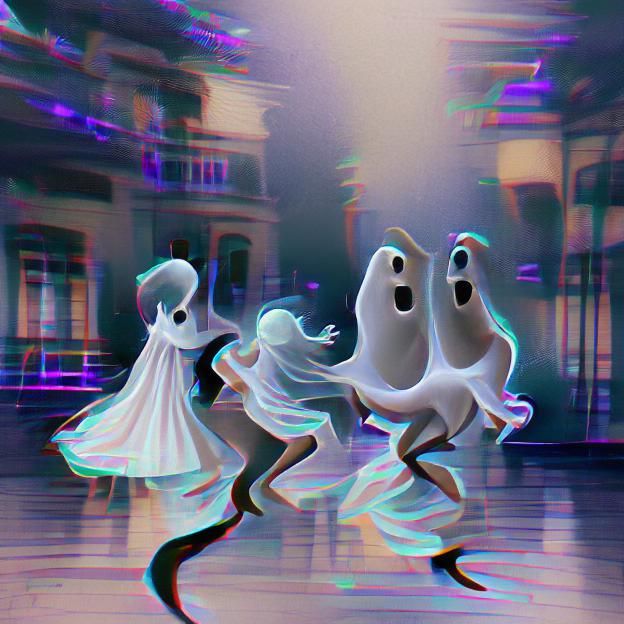 let the ghosts dance - AI Generated Artwork - NightCafe Creator