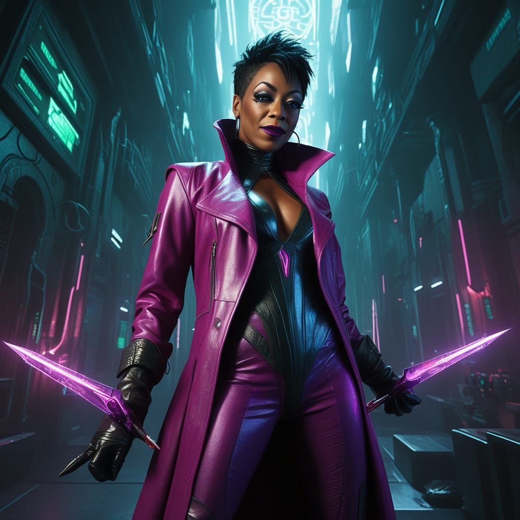🟣💜Tichina Arnold is a futuristic cyber-sorceress, in her electronic ...