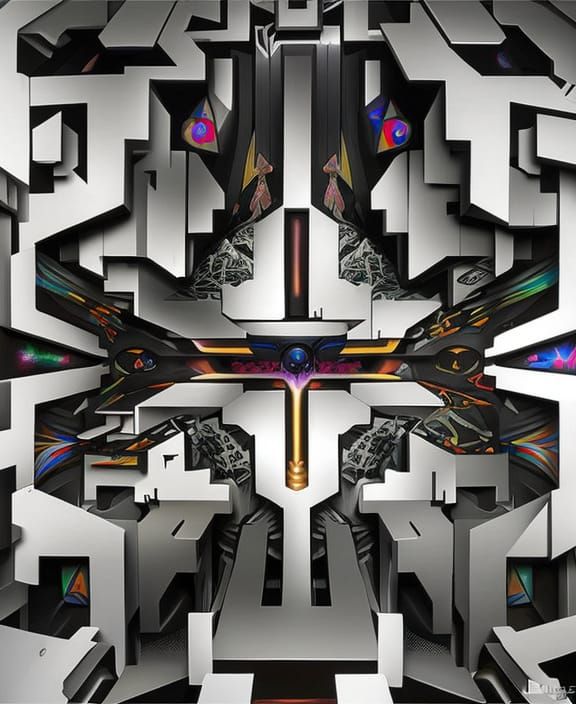 Gallery: Abstract geometric psy-art 01jul23 - AI Generated Artwork ...